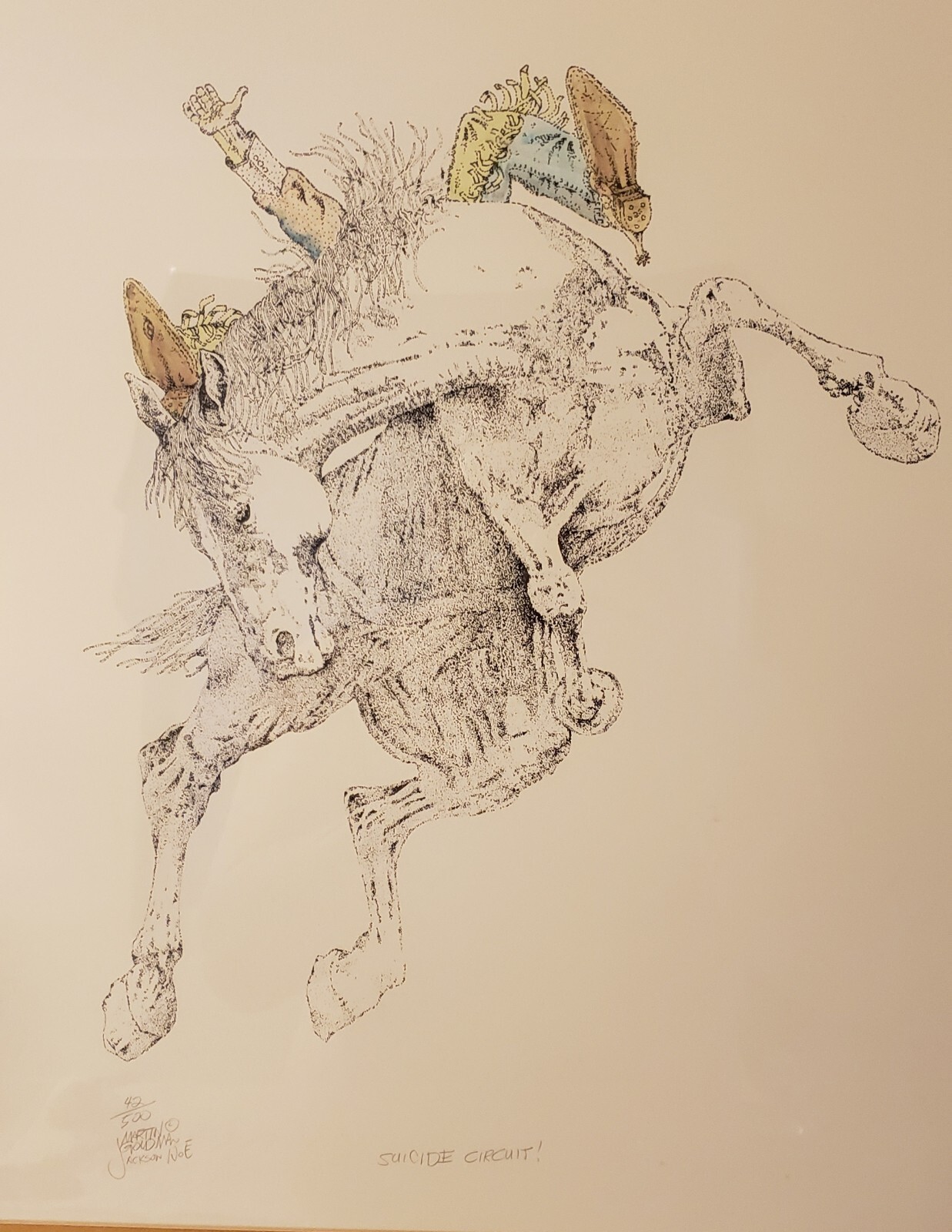 Beautiful Original Pencil Drawing "Suicide Circuit" by Martin Goldman ...