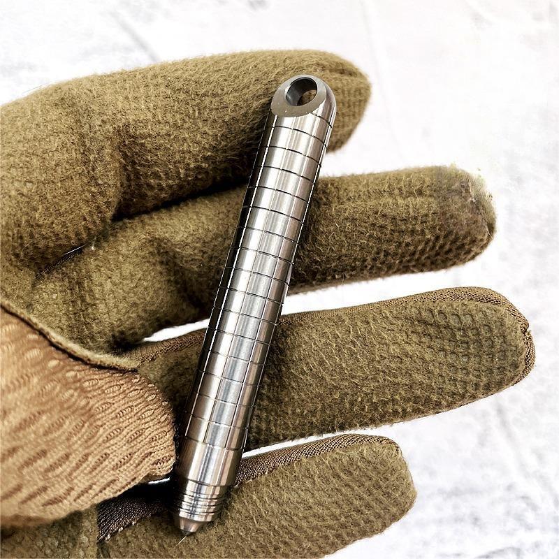 Titanium Mini Ballpoint Pen EDC Keychain Signature Writing Pen Business ...