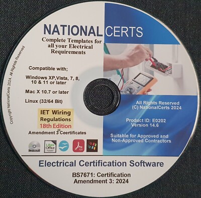 NEW 18th EDITION A3: 2024 ELECTRICAL CERTIFICATES NICEIC NAPIT ...