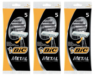 BIC Metal Disposable Mens Shaving Razors, 5 Count (Pack of 3) | eBay
