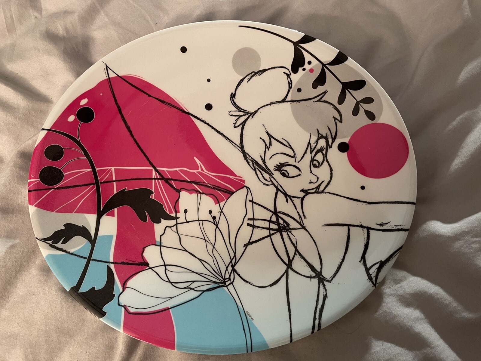 DISNEY ZAK! NEW 6 PLASTIC TINKERBELL OVAL PLATES 10X11 | eBay