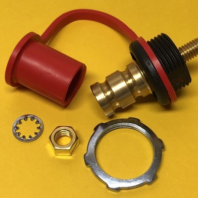 Battery jumper terminal Red Remote jump start charge terminal with cap ...