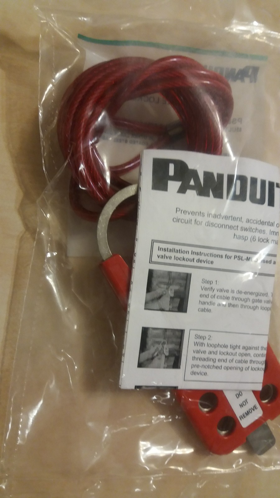 Panduit LOCK OUT PADLOCK & Cable PANEL SAFETY MULTIPLE LOCKOUT PSL-MLD ...