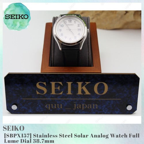 SEIKO SELECTION SBPX157 Stainless Steel Solar Analog Watch Full Lume ...