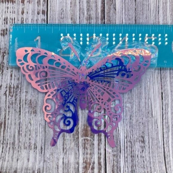 Intricate Iridescent Butterfly Window Cling Sun Catcher Removable ...