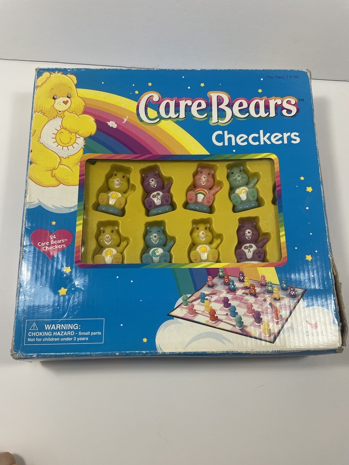 CARE BEARS CHECKERS Board Game Complete figure toy American Greetings ...