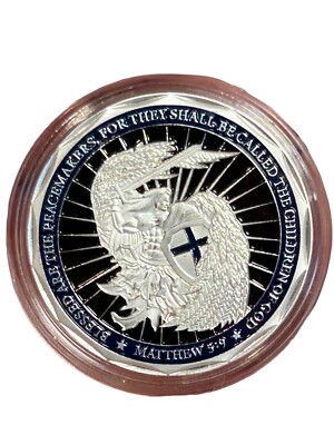 CHALLENGE COIN - BLESSED ARE THE PEACEMAKERS-GOD BLESS THE POLICE ...