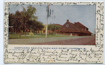 Northern Pacific Railroad Depot Fargo North Dakota 1905 postcard | eBay
