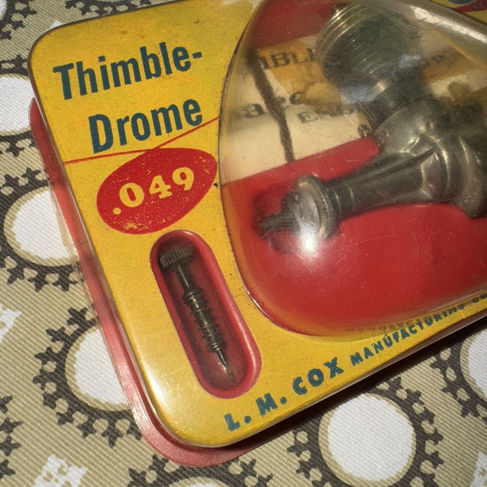 Vintage Cox Thimble Drome Prop Rod Tether Car Space Bug .049 Engine NOS ...