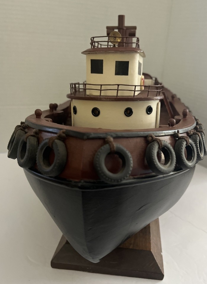 Tug Boat, Wood Model, Detailed, 18 Inches Vintage | eBay