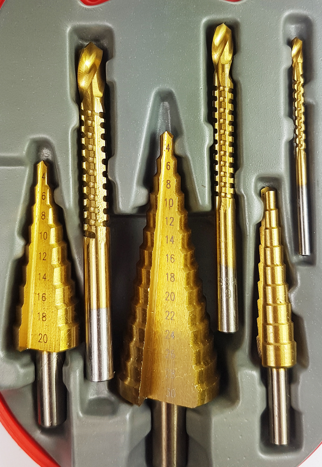 Craft-Equip 6 tlg. Titan Kegelbohrer - Set Senker Stufenbohrer Fräser ...