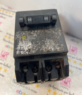 Square D HOMT2020250 Two 20 AMP 1P One 50 AMP 2p 240V Tandem Circuit ...