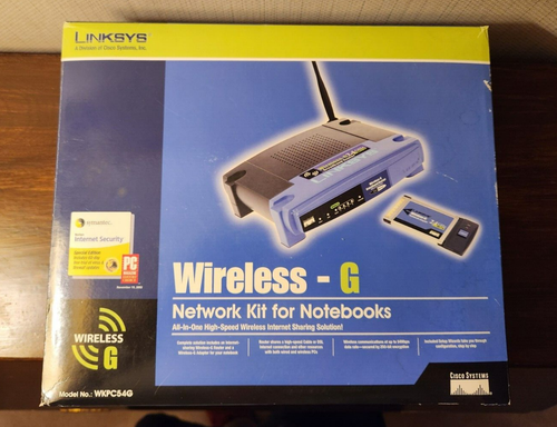 LINKSYS WIRELESS-G NETWORK KIT FOR NOTEBOOKS - Complete in Box | eBay