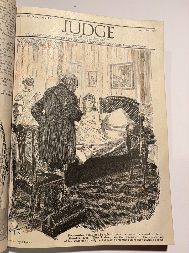 GEMS FROM JUDGE - Hardcover Vol 82 No. 2112-2125 Apr-Aug Humor Wit ...