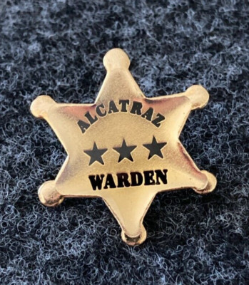 Alcatraz Warden Prison Guard Badge Lapel Pin Vintage San Francisco CA ...