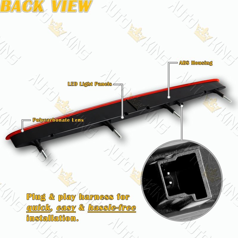 FIT 08-13 BMW E82 E88 125i 128i 130i RED LENS LED THIRD BRAKE STOP ...