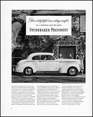 1940 Studebaker President Eight Club Sedan Car family vintage photo ...