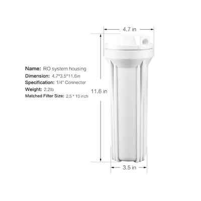 Water Filter Housing Spare Parts for Reverse Osmosis System iSpring 5 ...