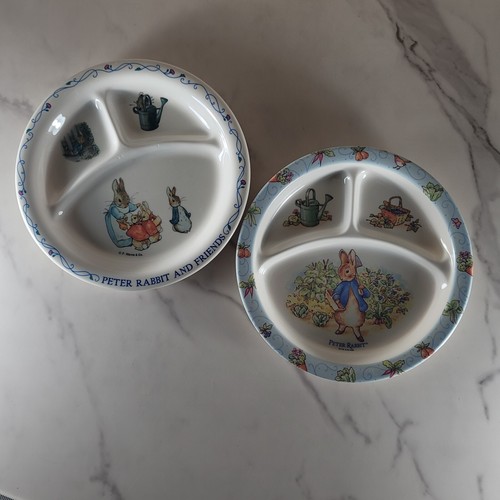 EDEN PETER RABBIT BEATRIX POTTER MELAMINE DIVIDED CHILD'S PLATES SET OF ...