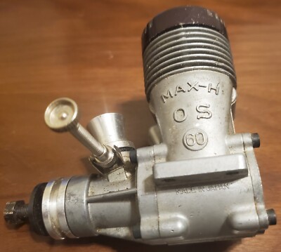OS Max-H .60 control line engine, low run time, ball bearing , great ...