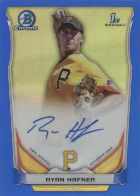 2014 Bowman Chrome - Prospect Autographs Ryan Hafner #BCAP-RHA Blue ...