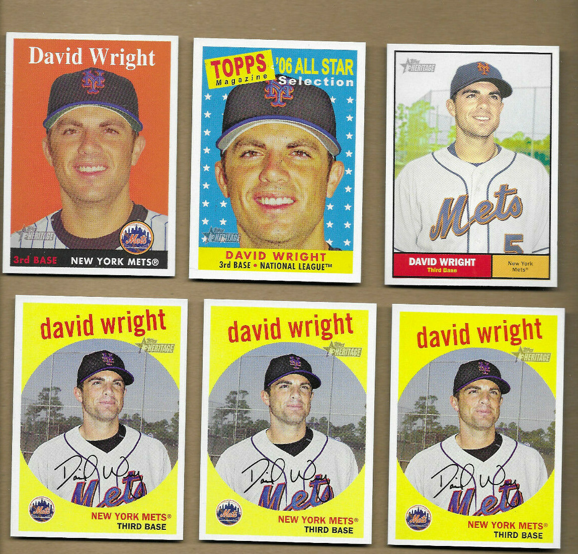 David Wright Topps Heritage 11 card lot New York Mets free shipping | eBay