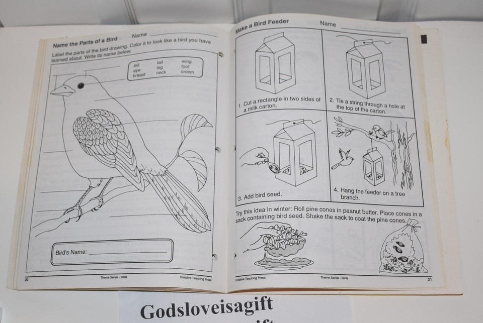 BIRDS Workbooks Lot Nature Watch Logs Language Arts Science Homeschool ...