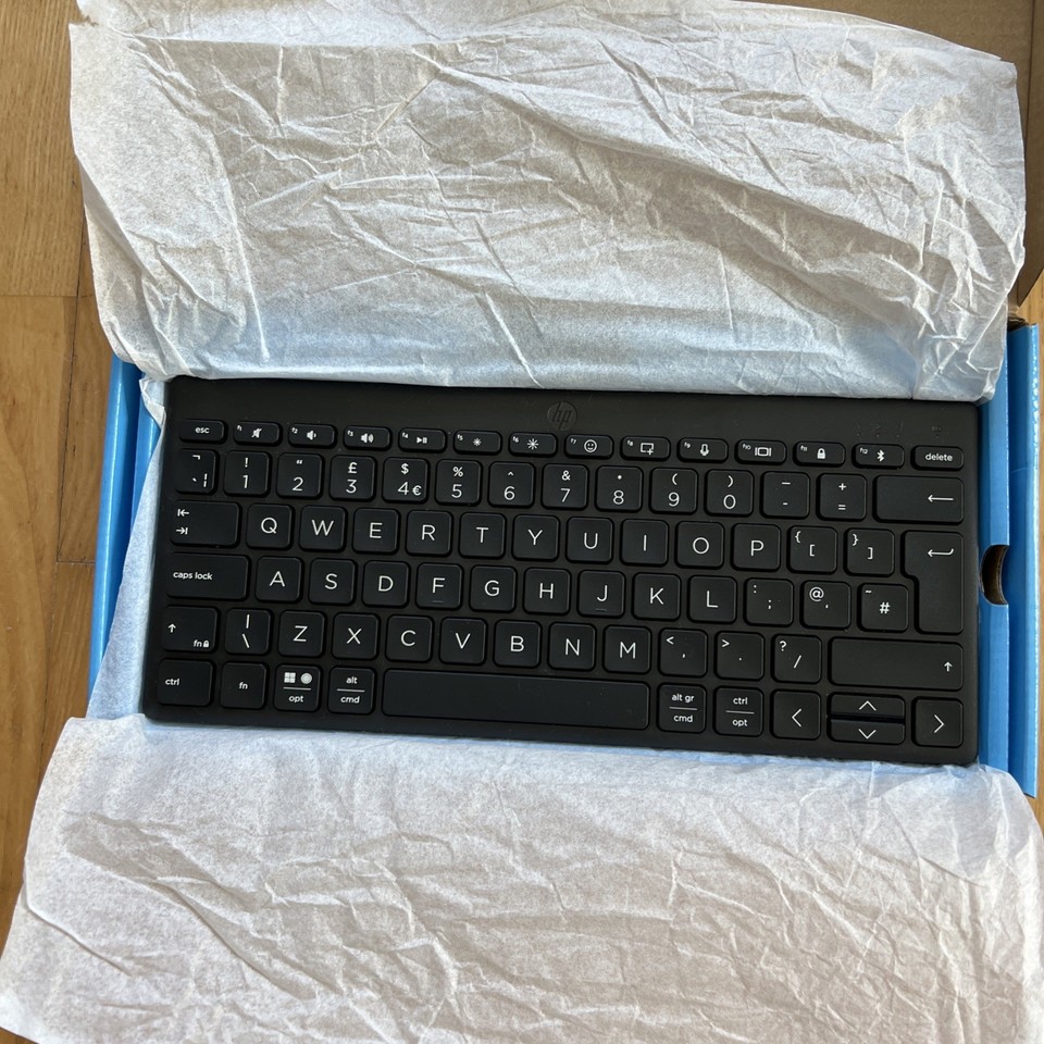 HP 350 Compact Keyboard Black, Bluetooth, Multi-Device. Fully working ...