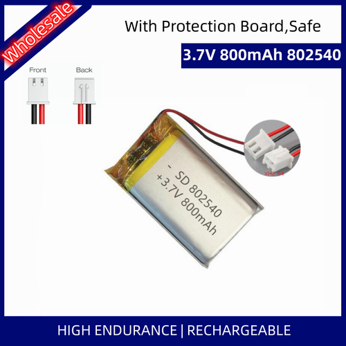 3.7V 800Mah Lipo Polymer Battery 802540 for Positioner Gps Massager ...