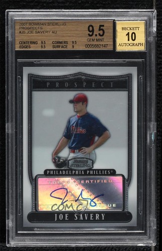 2007 Bowman Sterling - Prospects Joe Savery #BSP-JS (AU, RC) for sale ...
