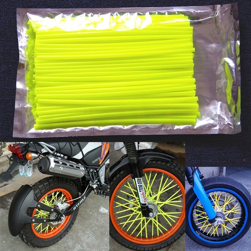 72pcs Spoke Wrap Kit Yellow Custom Wheel Skins Wraps Spokes Colors ...