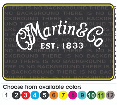 This decal/sticker is compatible with Martin Guitars cases and others 9 ...