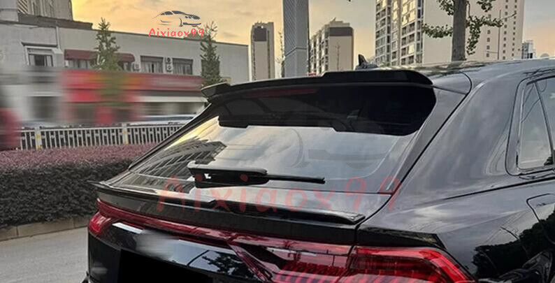 Glossy black Rear Trunk Lip Spoiler Roof Tail Wing For 2019-24 Audi Q8 ...