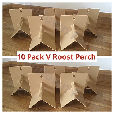 10 x V Plastic Roost Perches For Budgies, Finches, Canaries, Bird Perch ...