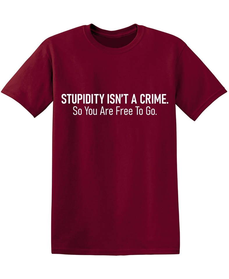Stupidity Isn't A Sarcastic Humor Graphic Tee Gift For Men Novelty ...
