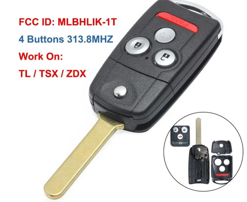 Remote Key Fob 3+1 Buttons 313.8MHZ for Acura TL TSX ZDX FCC ID ...