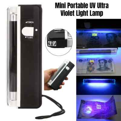 Portable UV Light Money Detector Handheld LED Torch for Banknotes ...