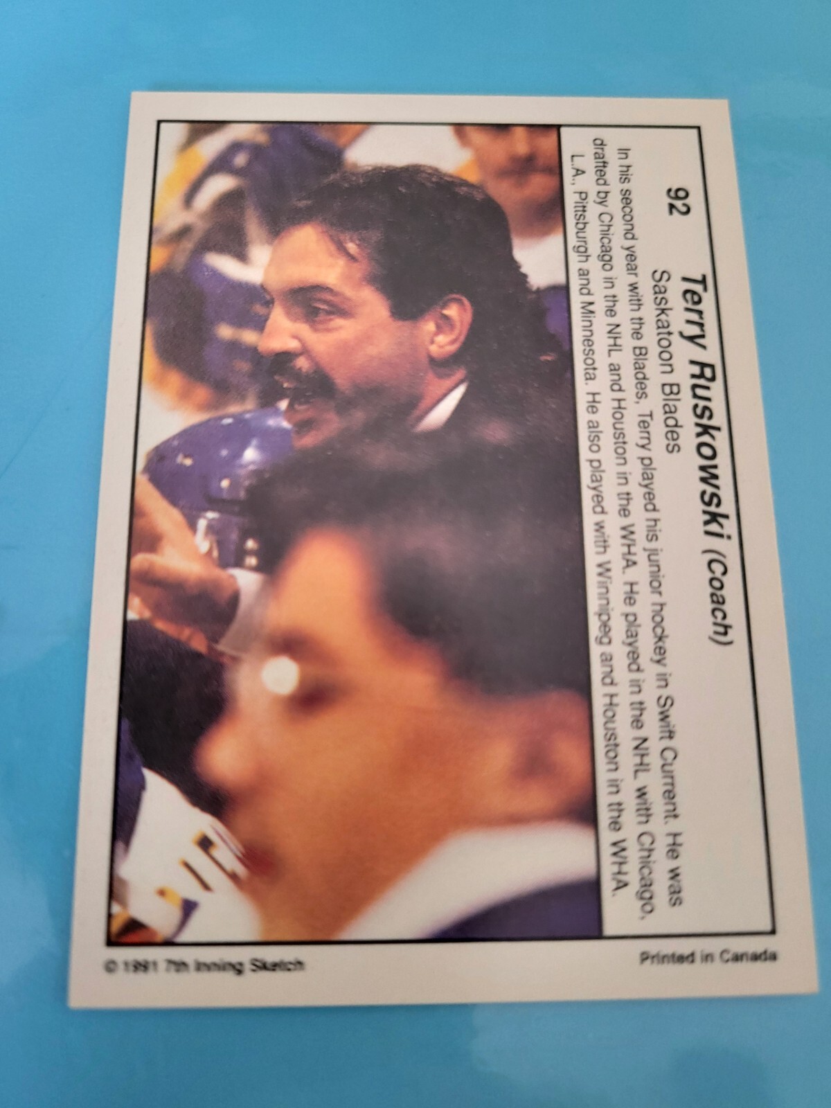 1990-91 7th Inning Sketch WHL # 92 TERRY RUSKOWSKI Saskatoon Blades | eBay