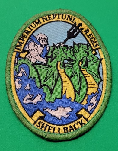 Vintage US NAVY Military Imperium Neptuni Regis Shellback Patch (USED ...