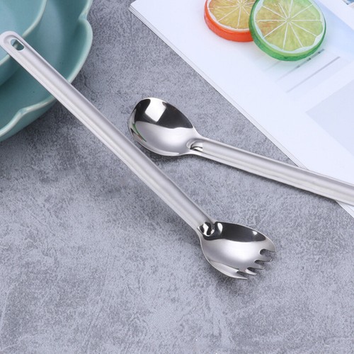 Titanium Long Handled Spoon with Polished Bowl SLV-11 - Camping Outdoor ...