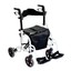 Aidapt Deluxe 2 in 1 Rollator 4 Wheeled Walker Seat Transit Chair ...