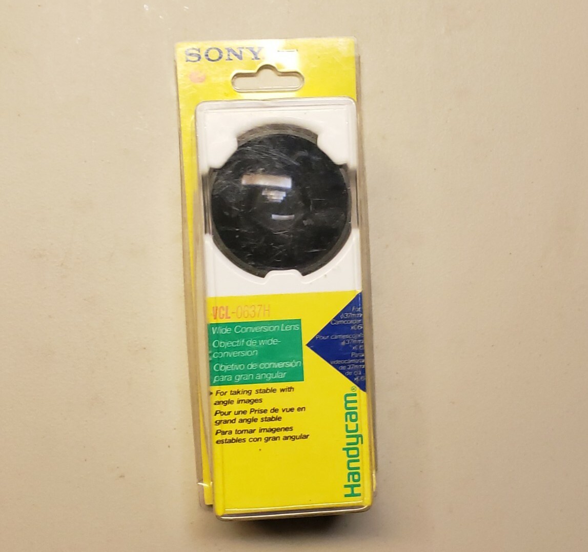 Sony VCL-0637H 37mm Wide Angle Video Conversion Lens x0.6 NEW Handycam ...