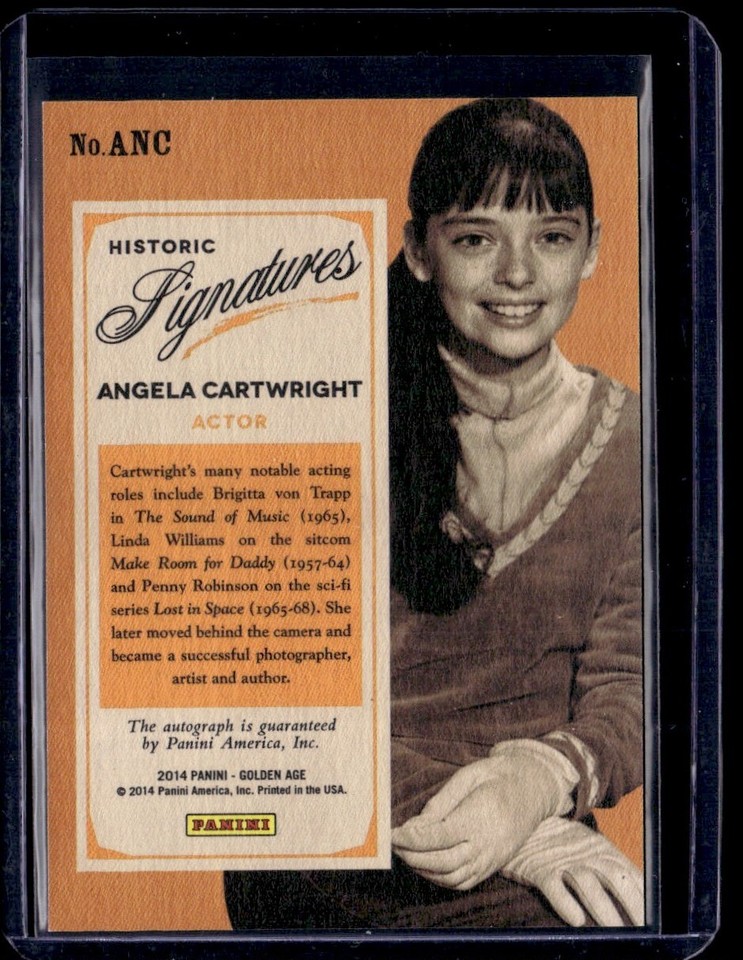 2014 Panini Golden Age Historic Signatures Angela Cartwright Auto #ANC ...