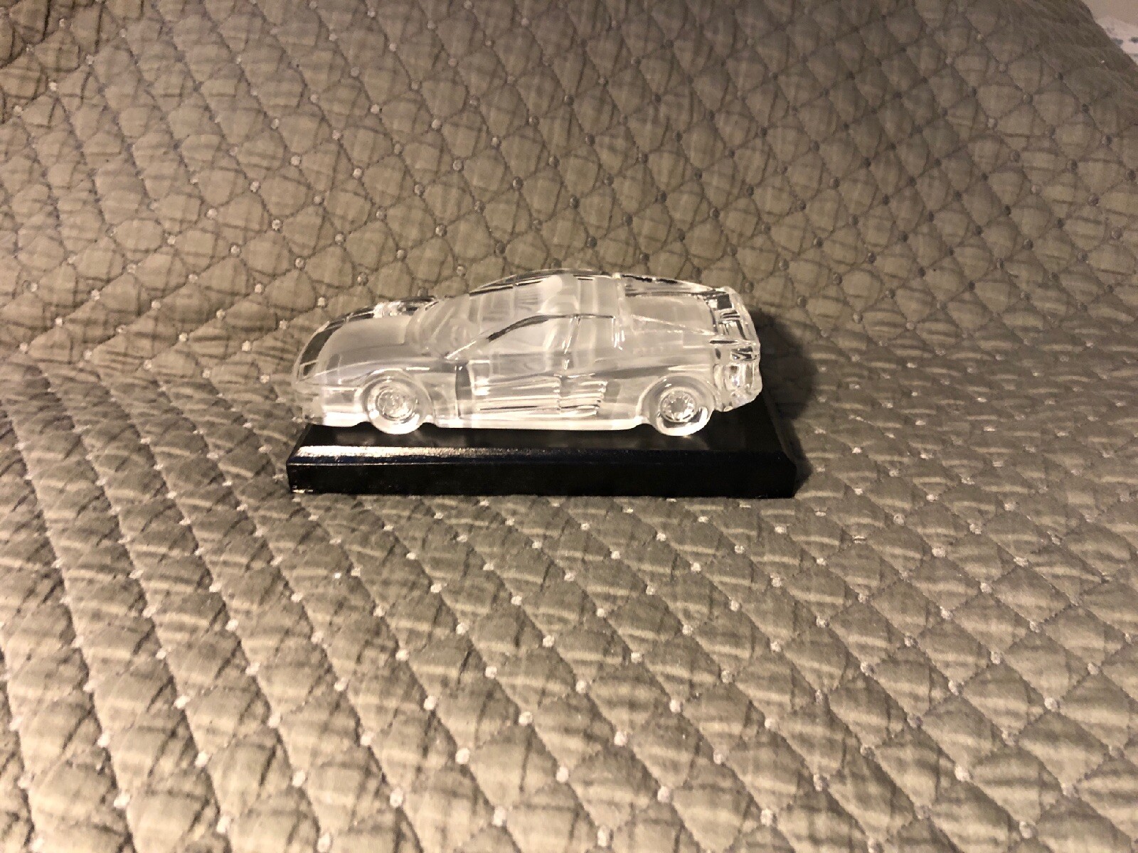 BEAUTIFUL!!! FERRARI - TESTAROSSA GLASS CRYSTAL CAR PAPERWEIGHT w/ BASE ...