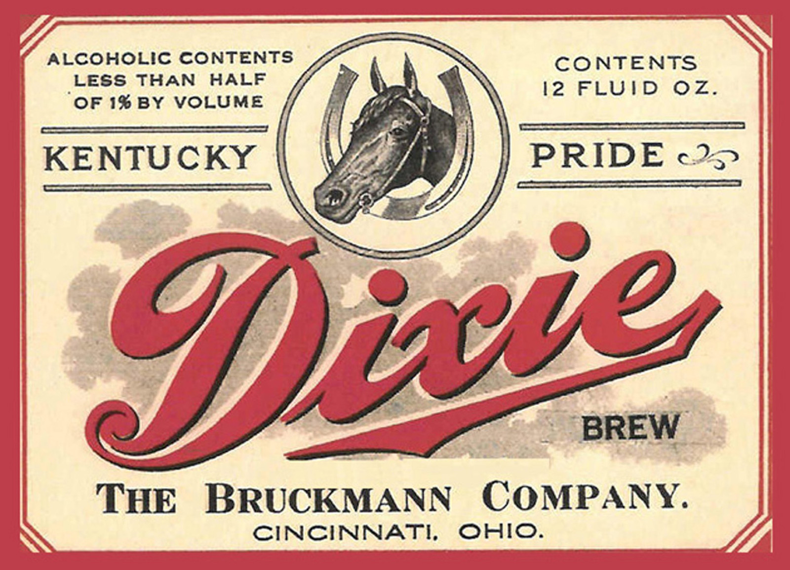 BRUCKMANN BREWING DIXIE BEER LABEL T SHIRT CINCINNATI OHIO SMALL THRU ...