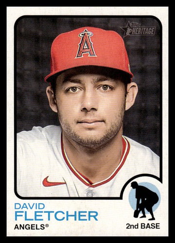 2022 Topps Heritage David Fletcher French Text Back SSP #'d /73 247 ...