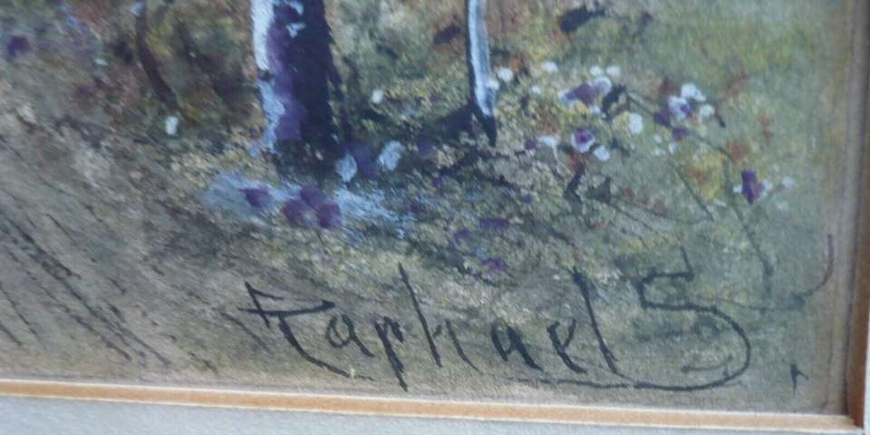 RAPHAEL SENSEMAN, LISTED WATERCOLOR OLD PAINTING IMPRESSIONIST NATURE ...