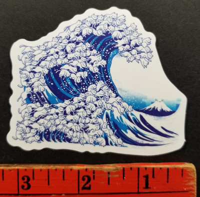 Cat Tidal Wave Skateboard Sticker | eBay