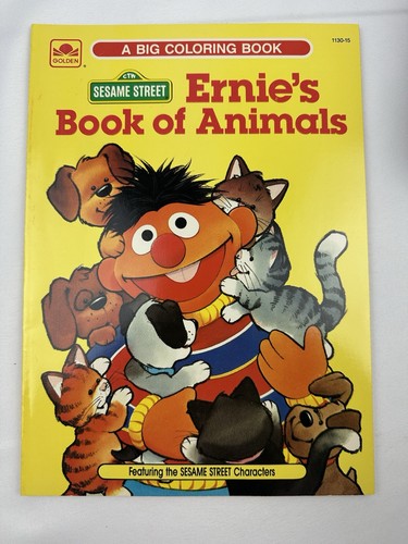 Vintage Sesame Street Ernie Book Of Animals A Big Coloring Book Golden ...