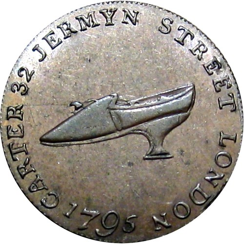 1795 London England Middlesex Conder Token Carter Ladies Shoe ...